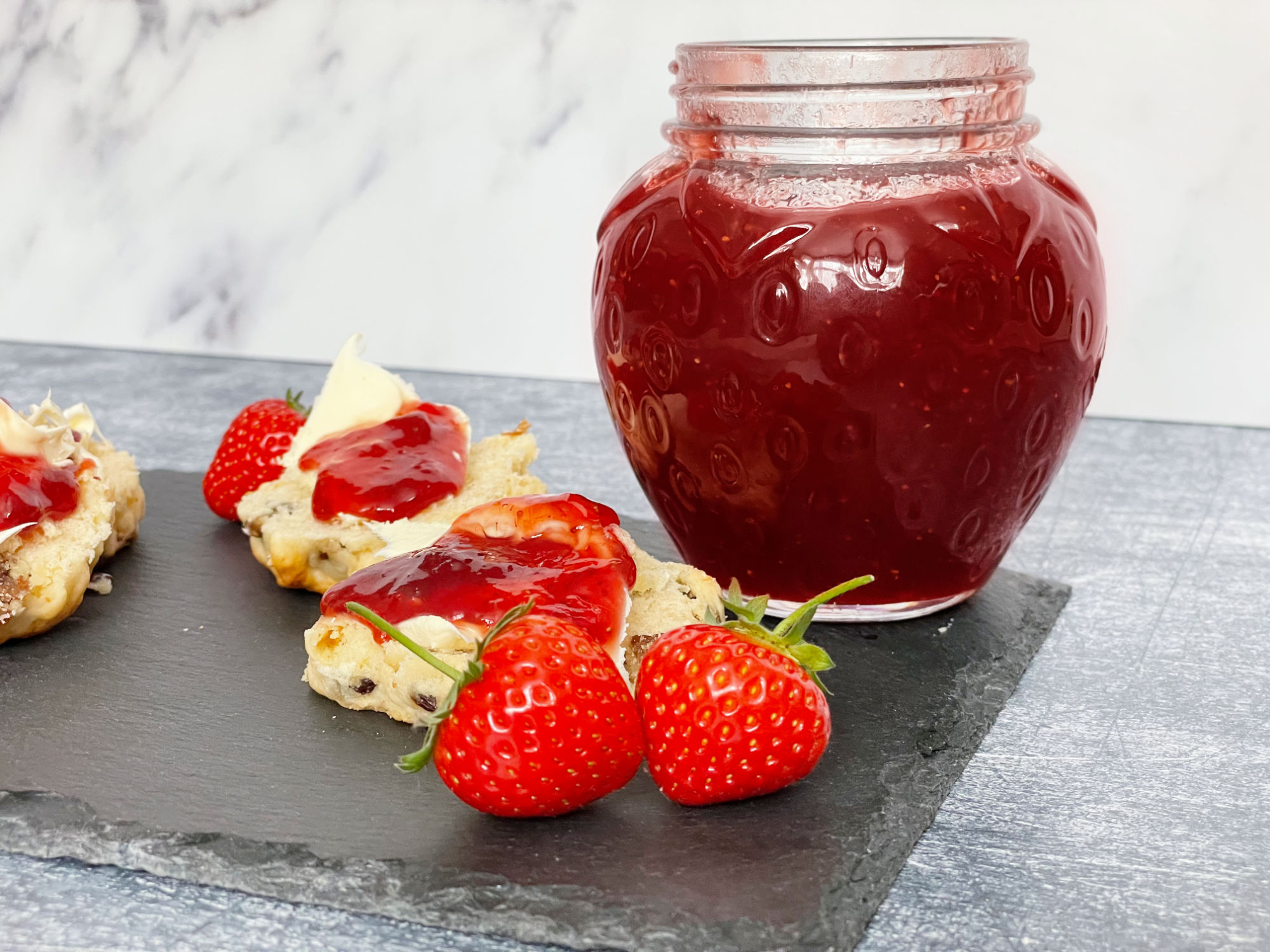 Homegrown Strawberry Jam with Pomegranate Molasses recipe